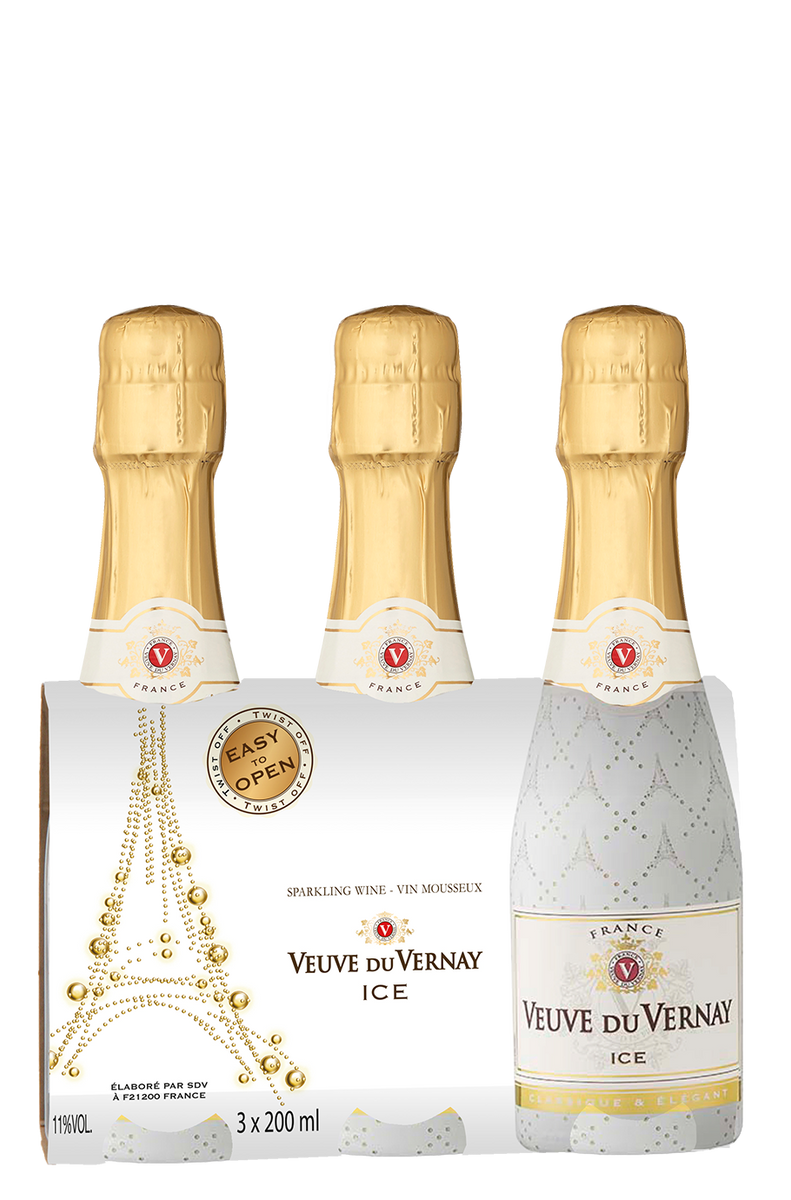 Buy Veuve Du Vernay Ice 8x3 Pack 200ml NV - Best Price! – Wine Central