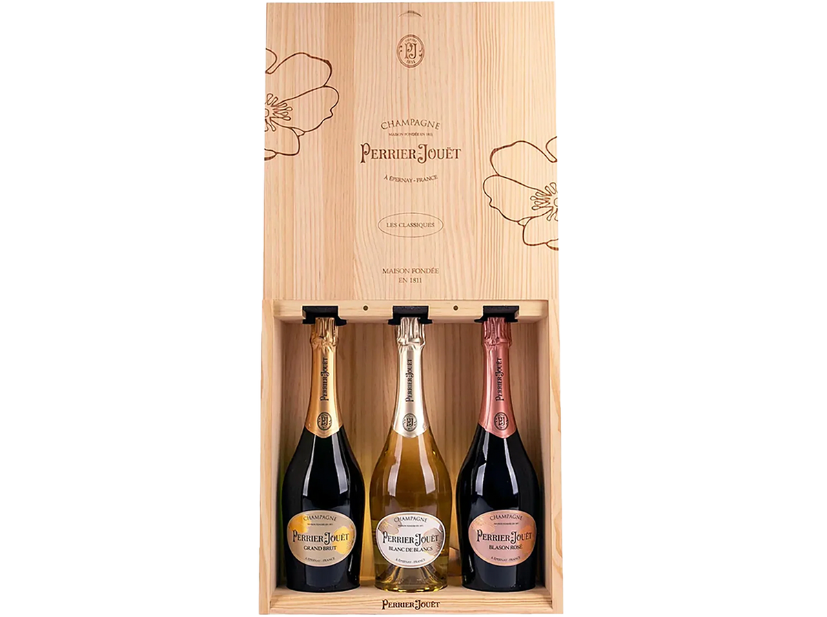 Perrier-Jouët Discovery Trio Wooden Gift Box (3x750ml) – Wine Central